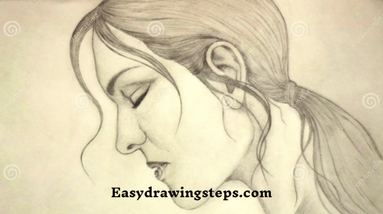 10 Easy Steps to Draw Lady Face Drawing - Easy Drawing