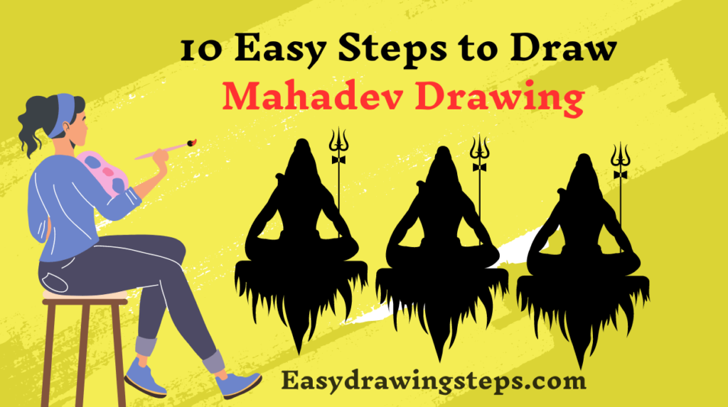 10 Easy Steps to Draw Mahadev Drawing - Easy Drawing