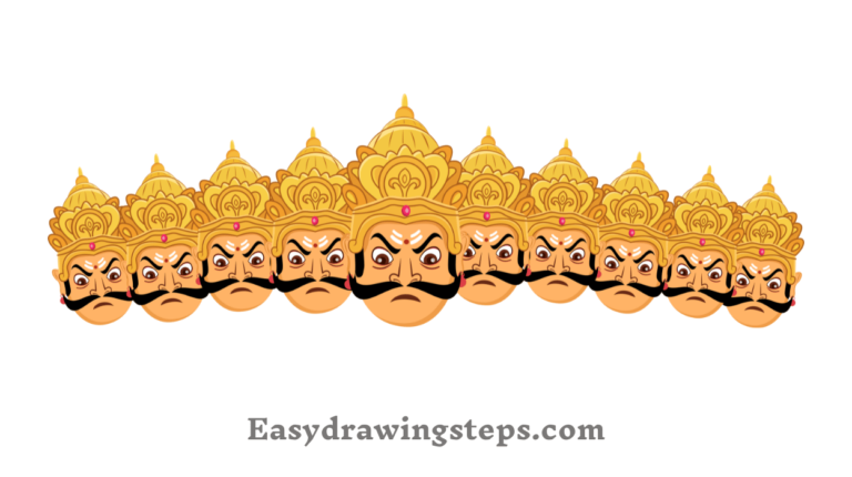 10 Easy Steps to Draw Ravan Drawing - Easy Drawing