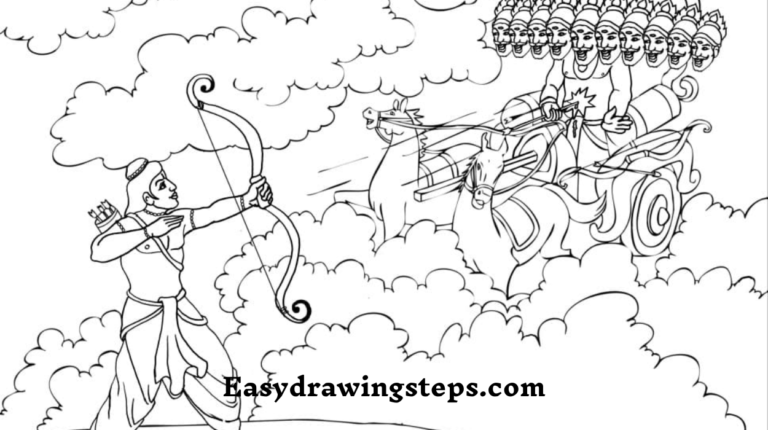 10 Easy Steps to Draw Ravan Drawing - Easy Drawing