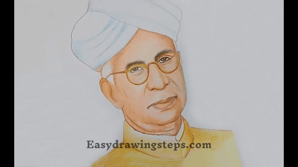 10 Easy Steps to Draw Sarvepalli Radhakrishnan Drawing - Easy Drawing