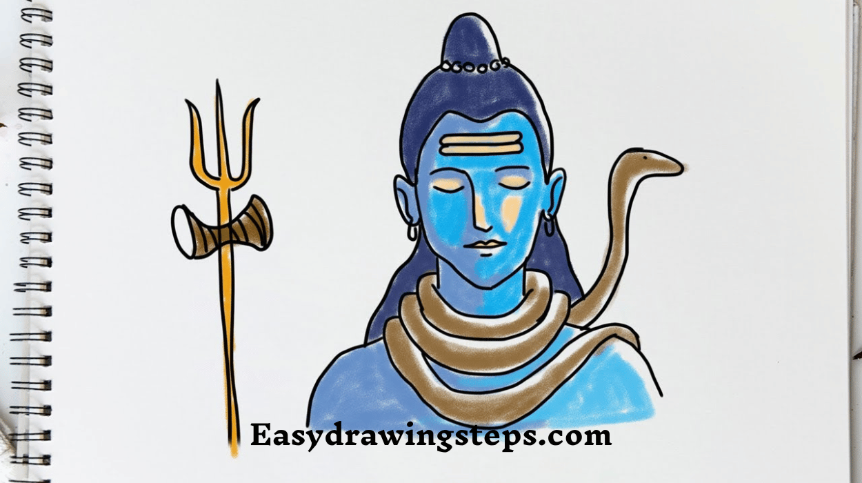 10 Steps to Draw Shiva Drawing Easy - Easy Drawing