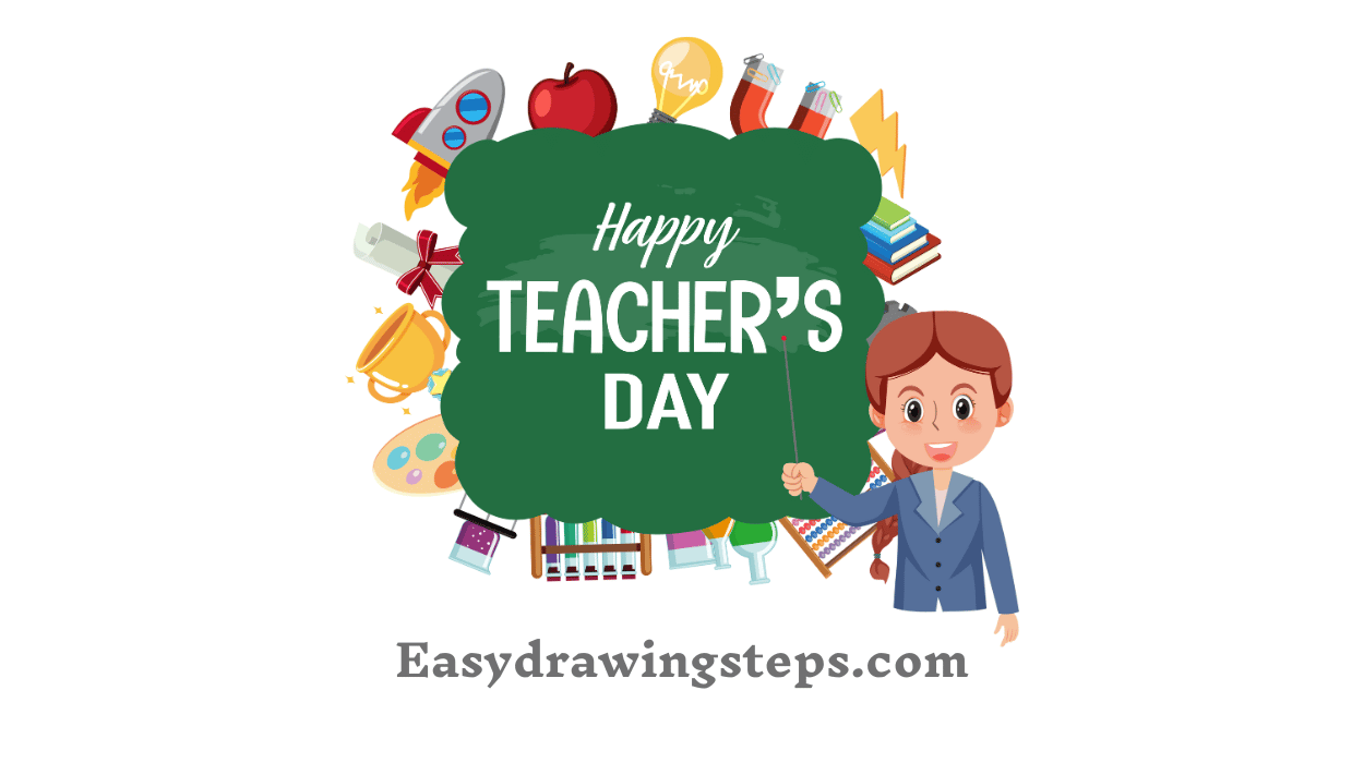 10 Easy Steps to Draw Teachers day Special Drawing - Easy Drawing
