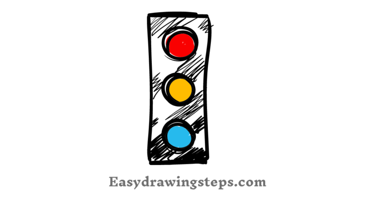 10 Easy Steps to Draw Traffic Light Drawing - Easy Drawing