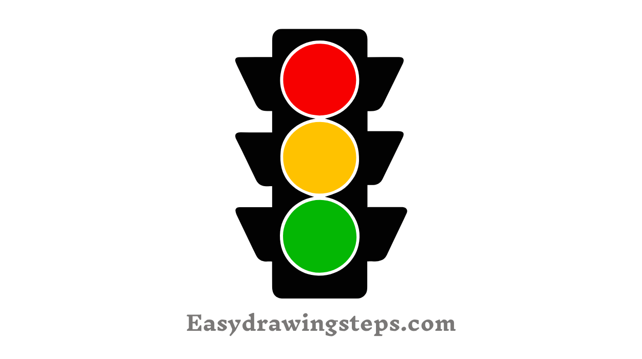 10 Easy Steps to Draw Traffic Light Drawing - Easy Drawing