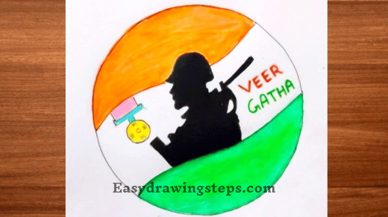 10 Easy Steps to Draw Veer Gatha Drawing - Easy Drawing