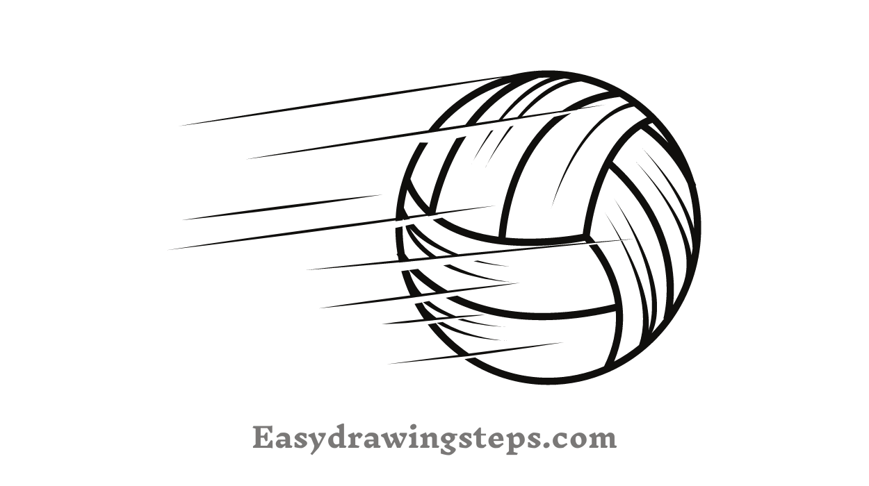 10 Easy Steps to Draw Volleyball Drawing - Easy Drawing