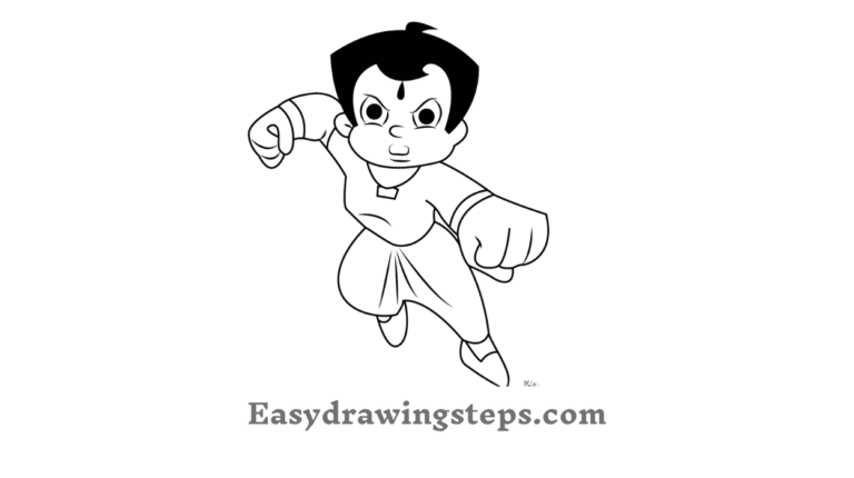 10 Easy Steps to Draw Chota Bheem Drawing - Easy Drawing