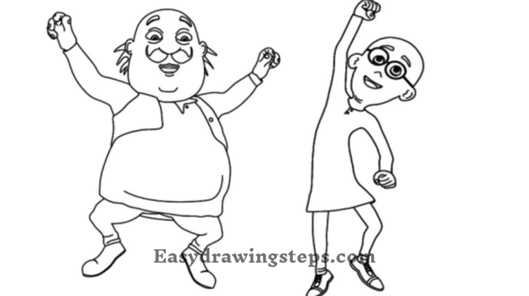 10 Easy Steps to Draw Motu Patlu Drawing - Easy Drawing