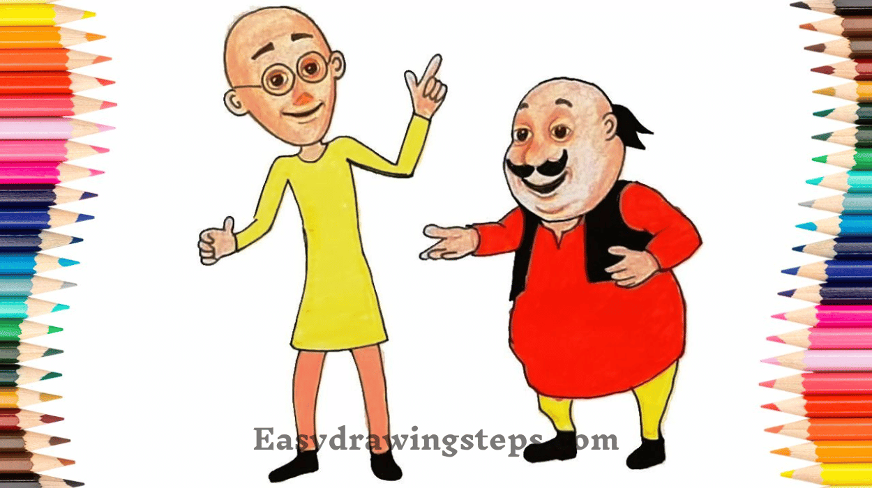 10 Easy Steps to Draw Motu Patlu Drawing - Easy Drawing