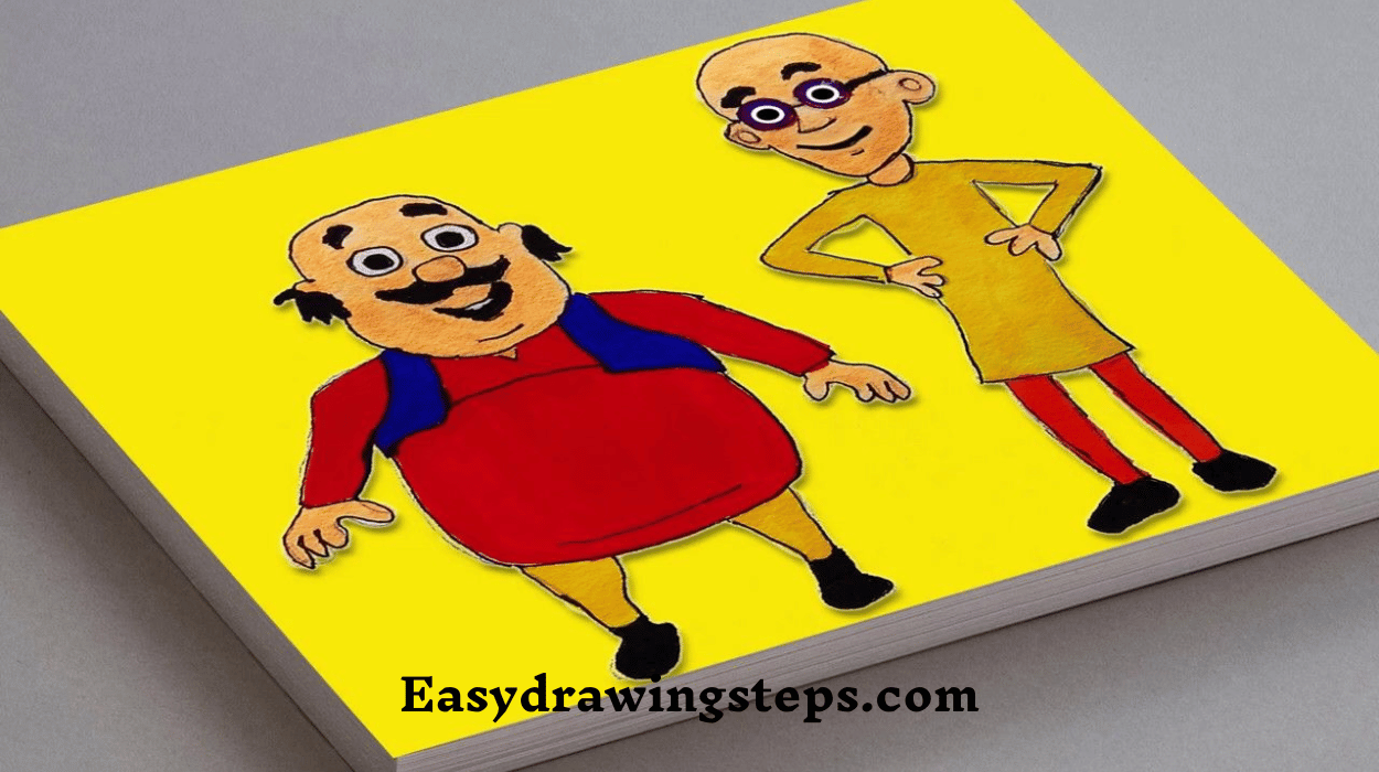 10 Easy Steps to Draw Motu Patlu Drawing - Easy Drawing